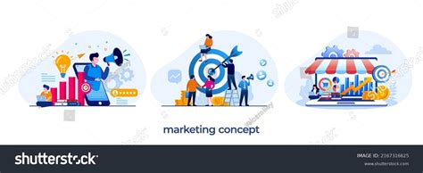 마케팅 개념 전략 비즈니스 목표 팀워크 스톡 벡터로열티 프리 2167316625 Shutterstock