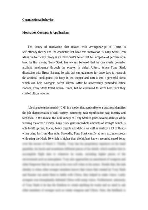 Organisational Behaviour Assignment Dob5014 Organisational Behaviour Mmu Thinkswap