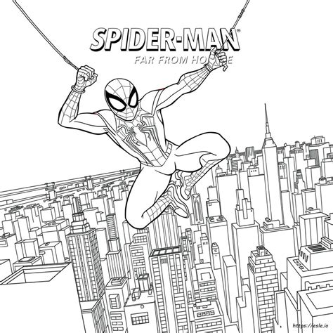 Spider Man Far From Home Coloring Pages Printable
