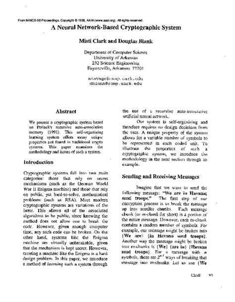 pdf a neural network based cryptographic system