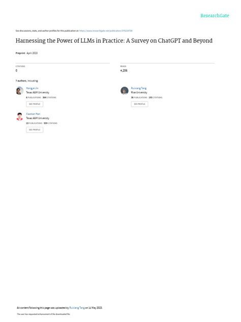 A Practical Guide Using Llms Chatgpt And Beyond Pdf Artificial