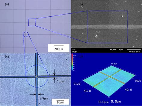 The printed grids with spacing µm composed of lines less than µm Download Scientific