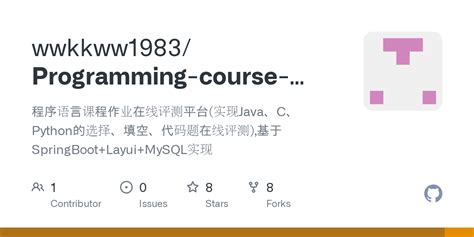 Github Wwkkww1983programming Course Homework Online Judge Platform