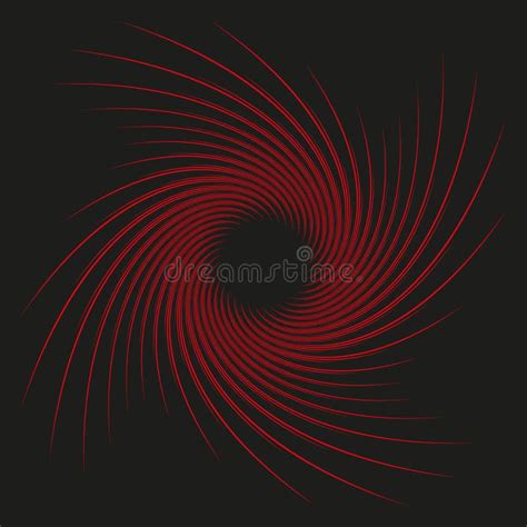Red Spiral Shape Abstract Dynamic Swirl Black Dark Contrast Futuristic Energy Effect Stock