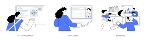 Premium Vector Elearning Platform Features Abstract Concept Vector