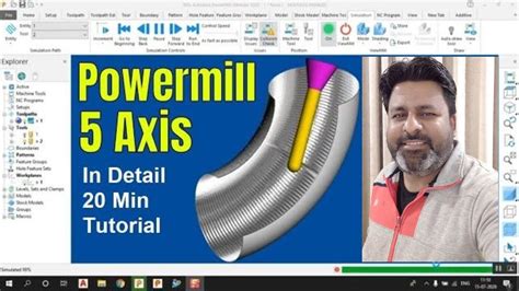 Powermill 5 Axis Programming Powermill Port Area Roughing And Finishing Powermill Youtube