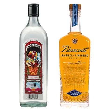 Ginebra San Miguel Dry Gin And Bluecoat Dry Gin Barrel Finished Bundle