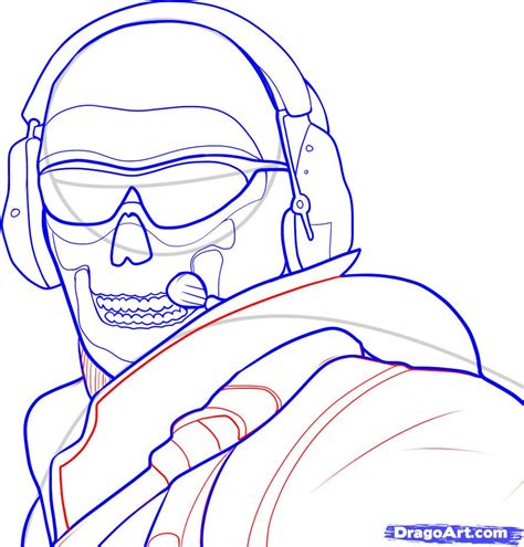 How To Draw Ghost From Cod