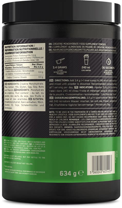 Optimum Nutrition Micronised Creatine Powder G Exp