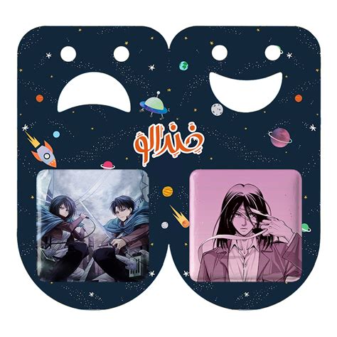 قیمت و خرید مگنت خندالو طرح لیوای و میکاسا و ارن یگر انیمه اتک آن تایتان کد 1098310975 مجموعه 2 عددی