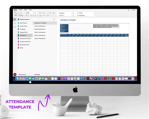 Onenote Teacher Planner Onenote Undated Digital Planner For Secondary