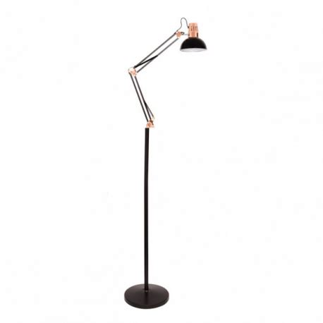 Flexo De Pie Rutilo Negro Cobre Articulable