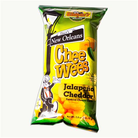 Elmers Chee Wees Jalapeno Cheddar Cheese Curls 2oz Noble Crunch