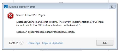 Error Performing Extract PDF Pages Help UiPath Community Forum
