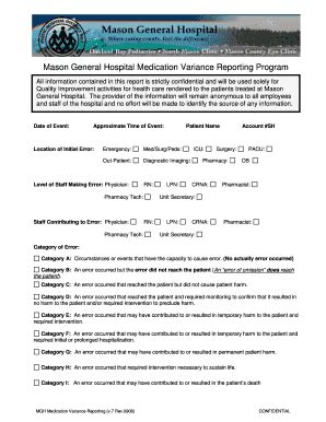 Fillable Online Medication Error Reporting Form FINAL Tks V Docx Fax Email Print PdfFiller