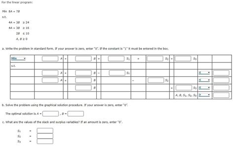 Solved The Drop Down Is Min Max And More Than Less Than And Chegg Com