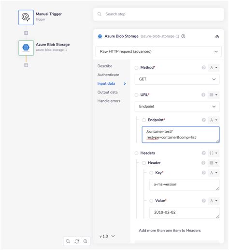 Azure Blob Storage Connectors Tray Documentation