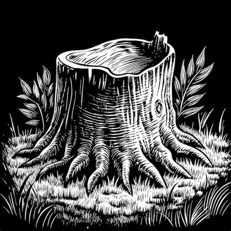 Isolated Tree Stump Vector Illustration Or Tree Stump Concept Illustration Premium AI