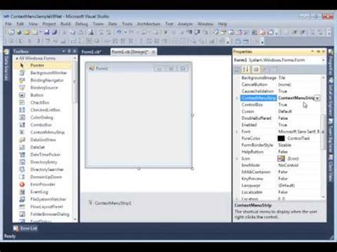 Context Menu Strip In VB Net YouTube