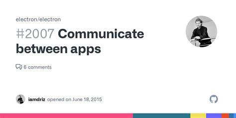 communicate between apps · issue 2007 · electron electron · github