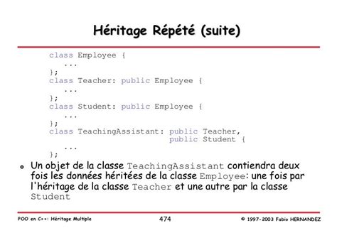 Partie 13 Héritage Multiple — Programmation Orientée Objet En C