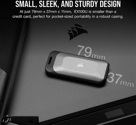 Corsair Ex U Tb Portable Usb Type C Storage Drive Mb Sec Sequential Read Mb Sec