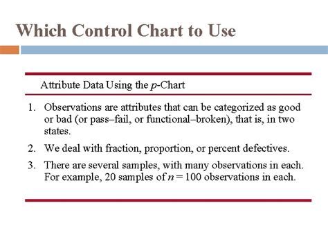 Control Charts Control Charts For Attributes For Variables
