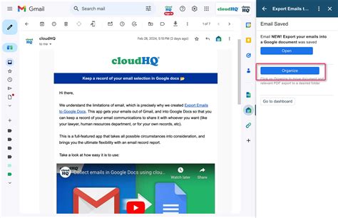 getting started with export emails to docs workspace add on how to