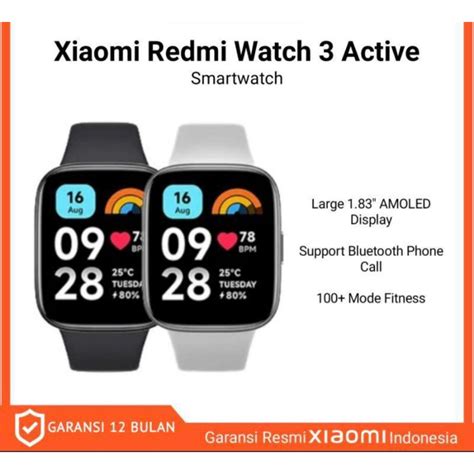 Jual Xiaomi Redmi Watch Active Smartwatch Display Waterproof Atm Shopee Indonesia