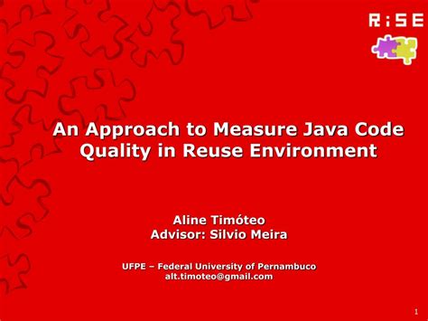 Ppt An Approach To Measure Java Code Quality In Reuse Environment