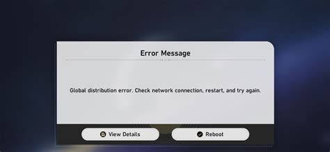 global distribution error r honkaistarrail