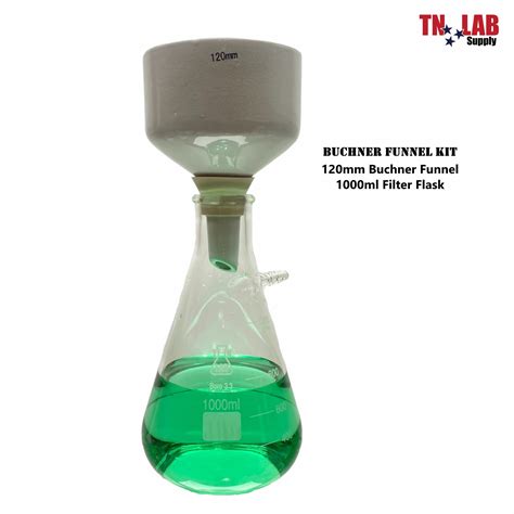 Buchner Funnel Kit Filter Flask Set 120mm Funnel And 1000ml 1l Vacuum