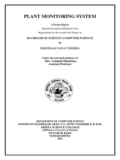 Plant Monitoring System Documentation Pdf