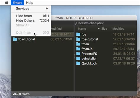 quit fman menu entry remains disabled · issue 328 · fman users fman