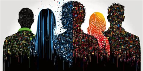 Diversity People Created With Generative Ai Technology Stock Illustration Illustration Of