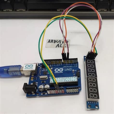 100 Arduino สอนวิธีใช้งานโมดูล จอแสดงตัวเลข 8 หลัก 036 Max7219 Arduino Arduinoall ขาย
