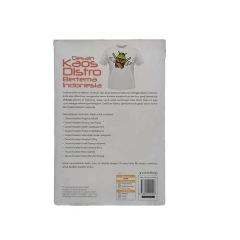 Jual Buku Desain Kaos Distro Bertema Indonesia Bonus Cd Berisi File