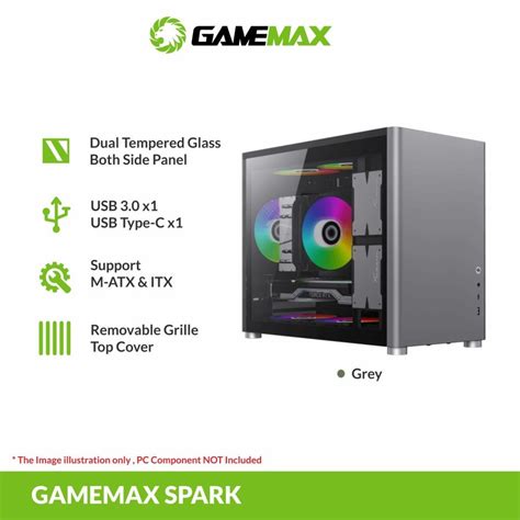 Jual Casing Pc Gaming Gamemax Spark M Atx Gamemax Spark Casing Komputer Gaming M Atx Shopee