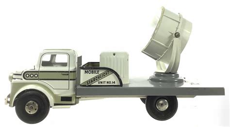 Lot 1955 Marx Toys Pressed Steel Mobile Searchlight