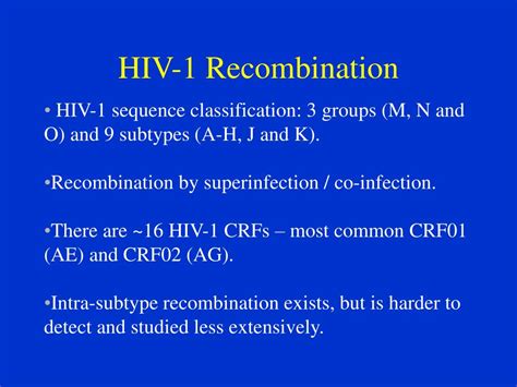 Ppt Analysis Of Recombination In The Hiv 1 Pol Gene Powerpoint