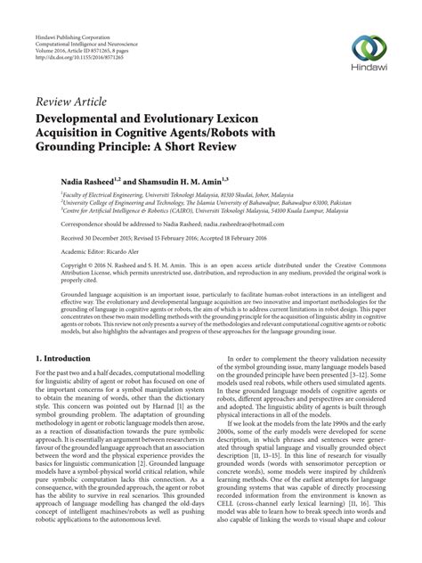 pdf developmental and evolutionary lexicon acquisition in cognitive