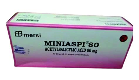 Miniaspi 80 Mg 10 Tablet Manfaat Harga Efek Samping Dosis Apotek