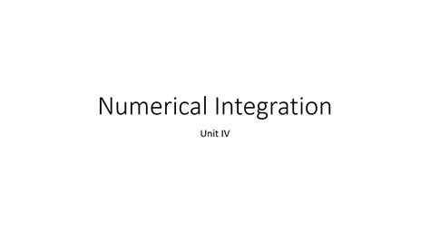 Numerical Integration Youtube