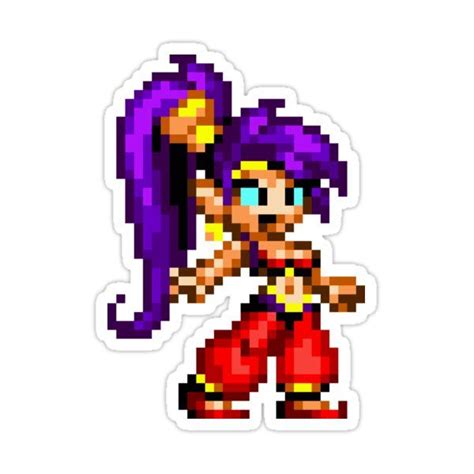 Shantae And The Pirates Curse Shantae Pixel Sticker For Sale By Angelskrewed
