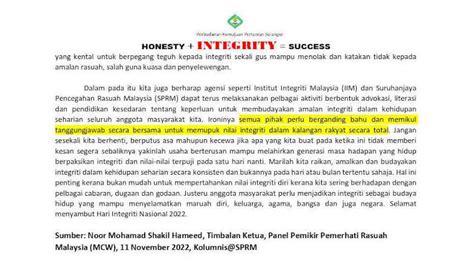 Artikel 2 Jadikan Integriti Budaya Hidup Keluarga Malaysia Perbadanan