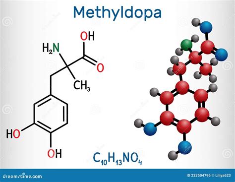 Methyldopa Molecule Antihypertensive Antihypertensive Sympatholytic