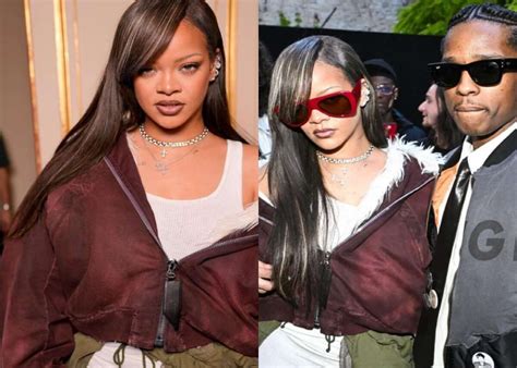 Rihanna Shines At Paris Fashion Week To Support Aap Rocky