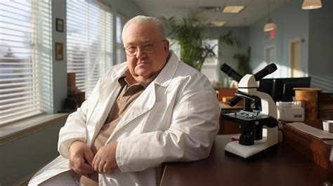 Premium Photo Portrait Of Caucasian Male Scientist In The Laboratory