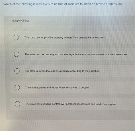 Solved Which of the following is most likely to be true of | Chegg.com