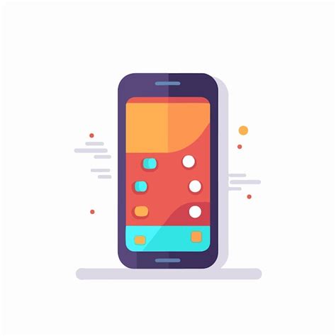 Premium Vector A Phone With A Red And Orange Screen That Says The